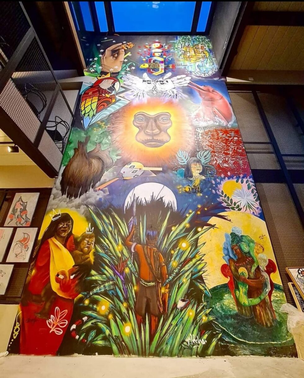 Mural da ZIV Gallery é portal para o mundo amazônico